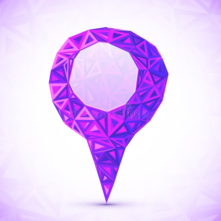 Abstract Triangles Vector Map Location Pointer Stock Vector ...