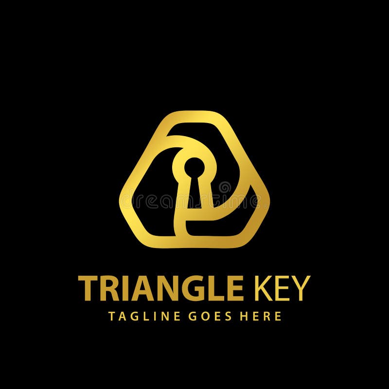 Abstract Triangle Key Logo Design Vector Illustration Template Stock ...