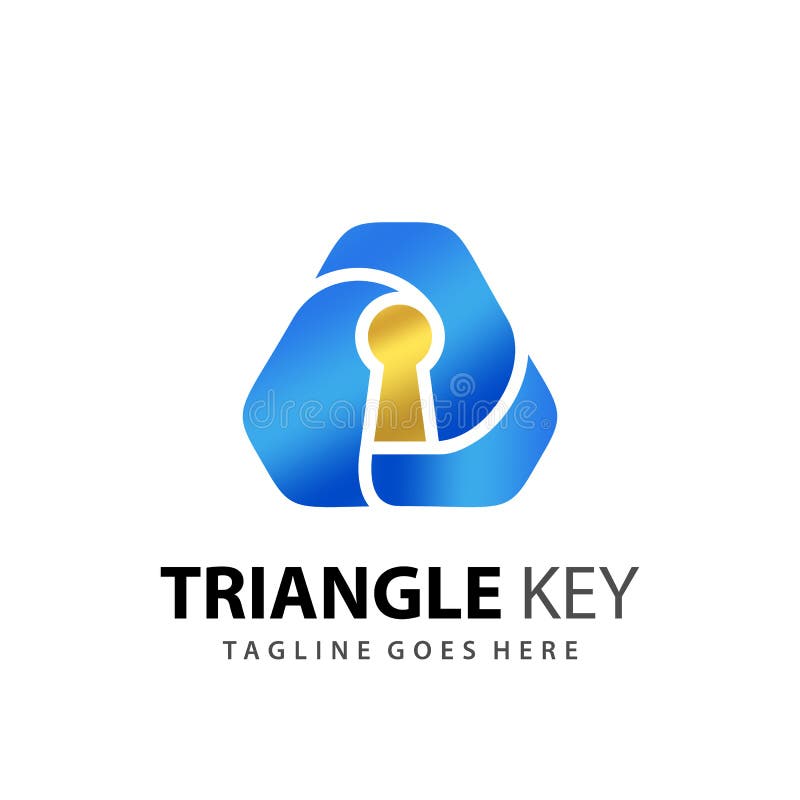 Abstract Triangle Key Logo Design Vector Illustration Template Stock ...