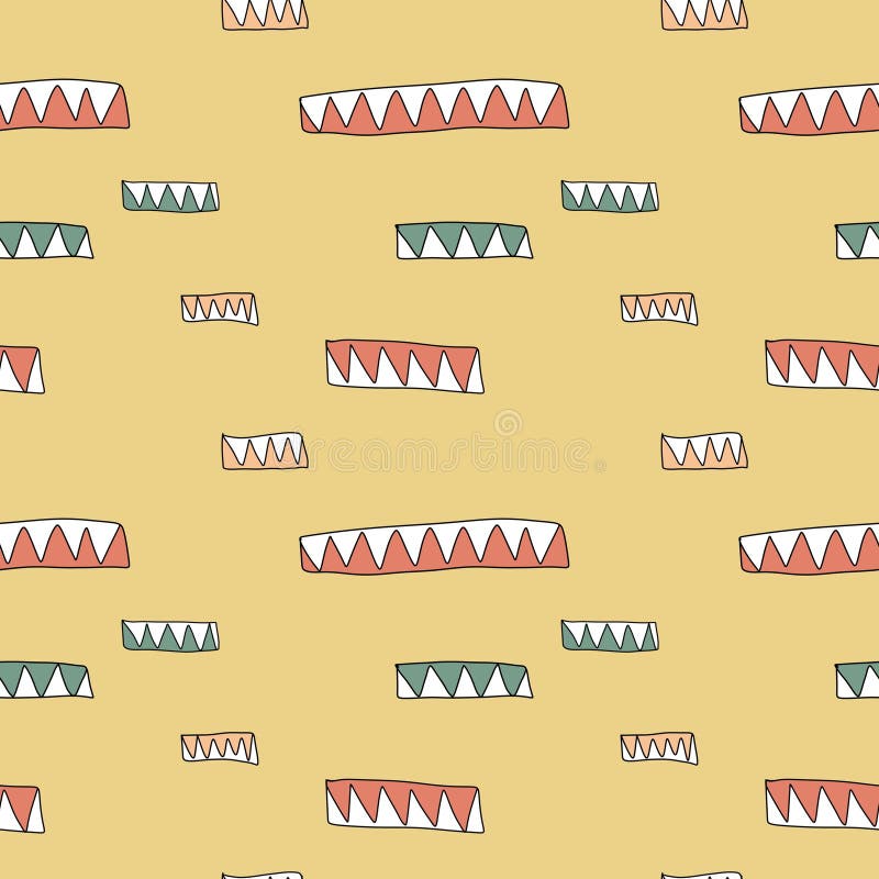 Abstract Triangle Kid Fun Yellow Geometry Pattern Stock Illustration ...