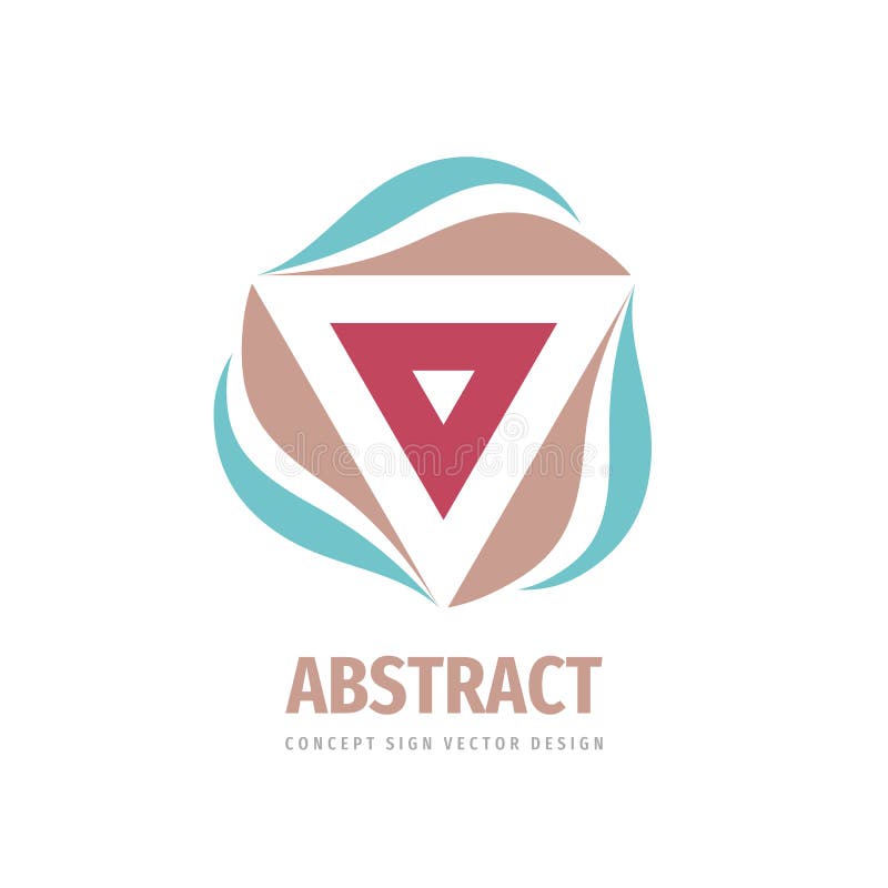 Abstract Triangle with Leaves - Concept Logo Design. Development Logo ...