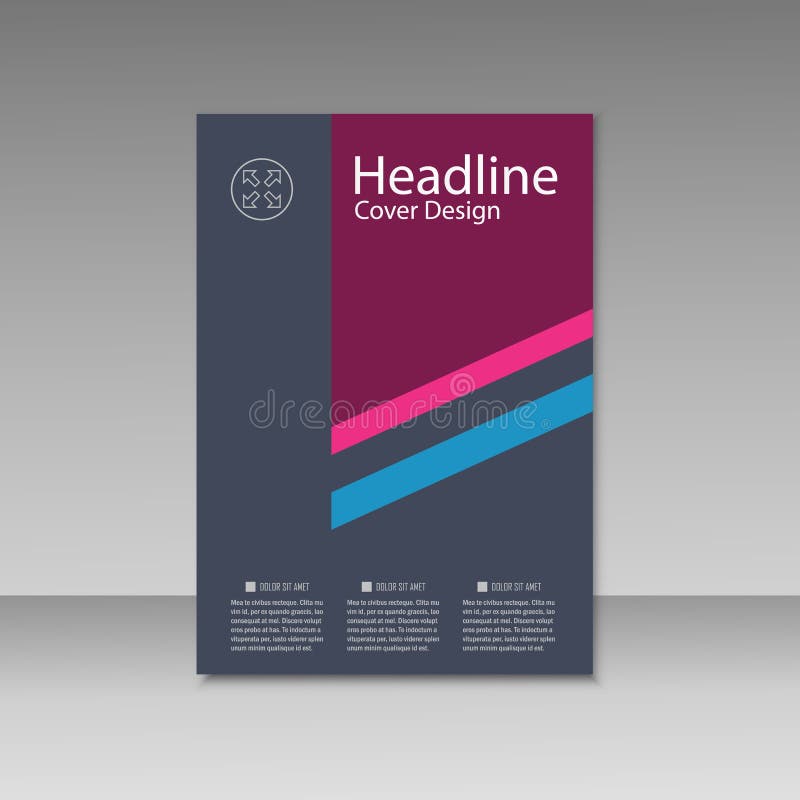 Abstract Triangle Line Brochure Cover Design. A4 Size Template Stock ...