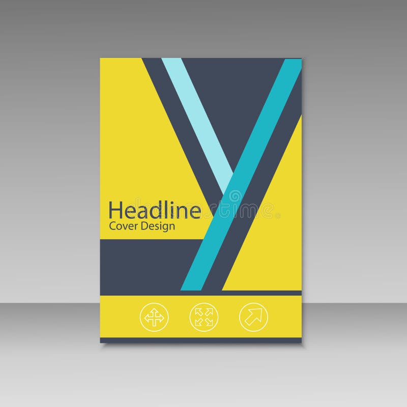 Abstract Triangle Line Brochure Cover Design. A4 Size Template Stock ...