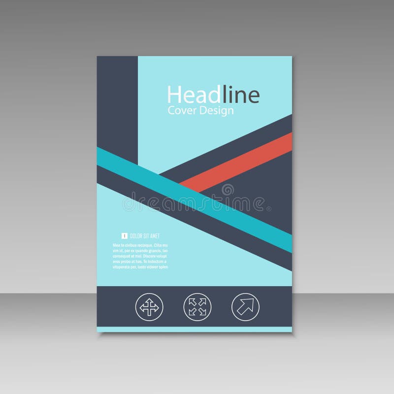 Abstract Triangle Line Brochure Cover Design. A4 Size Template Stock ...