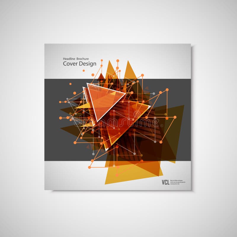 Abstract Triangle Line. Poster Brochure Flyer Design Layout Vector ...