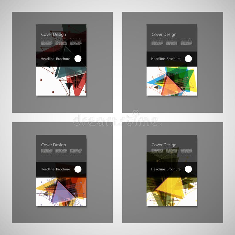 Abstract Triangle Line. Poster Brochure Flyer Design Layout Vector ...