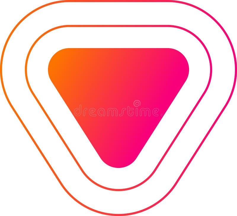 Abstract Triangle Logo and Play Button in Trendy and Minimal Style ...