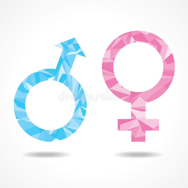 Abstract Triangle Male and Female Symbol Stock Vector - Illustration of ...