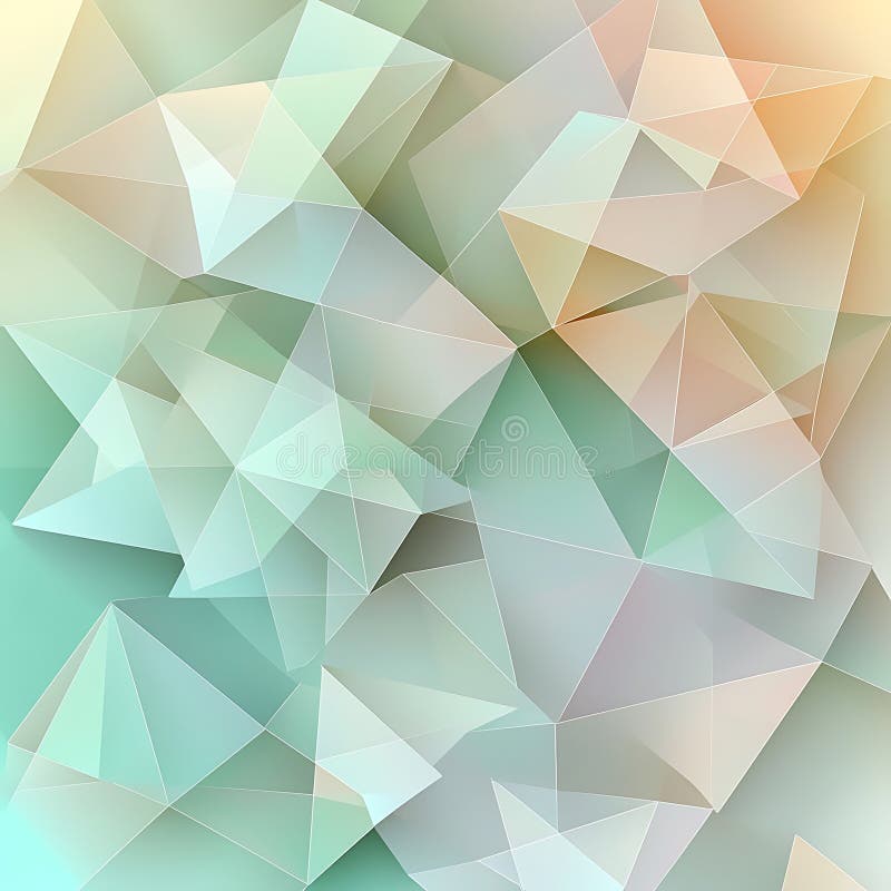 Abstract Triangle Overlay in Muted Colors Stock Photo - Image of ...