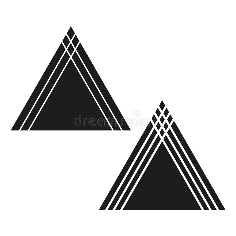 Abstract Triangle Pattern. Black Geometric Shapes. Symmetrical Line ...