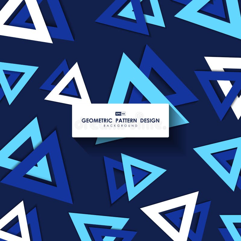 Abstract Triangle Pattern Design of Blue Cover Template Presentation ...