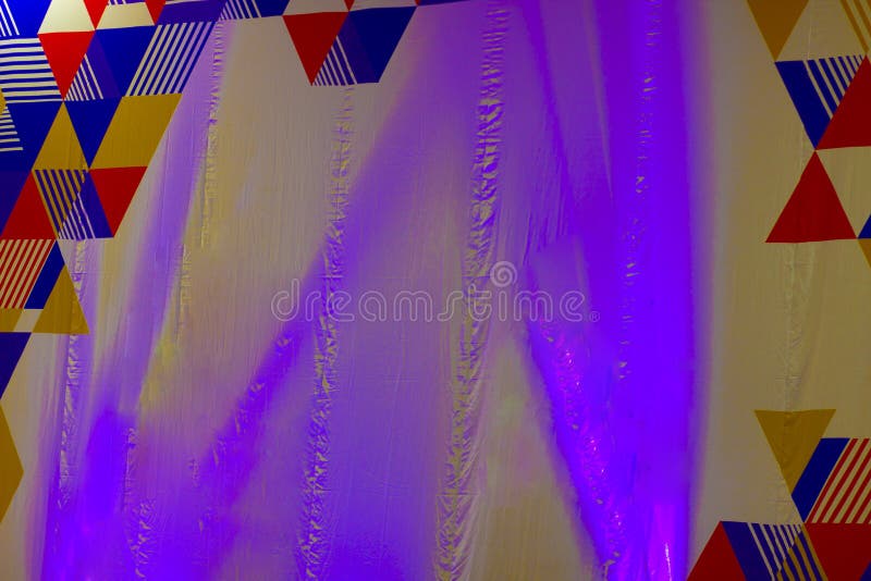 Abstract Triangle Pattern on the Fabric Curtain Stock Image - Image of ...