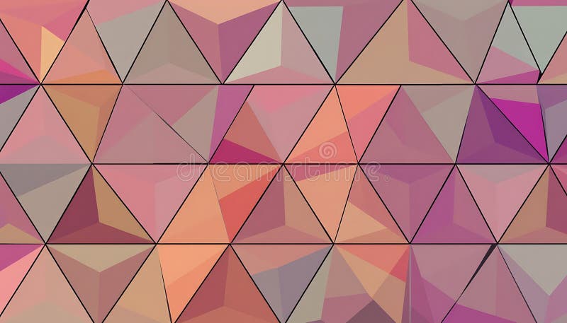 Abstract Triangle Pattern Geometric Design Colorful Triangles Pattern Abstract Generative Ai