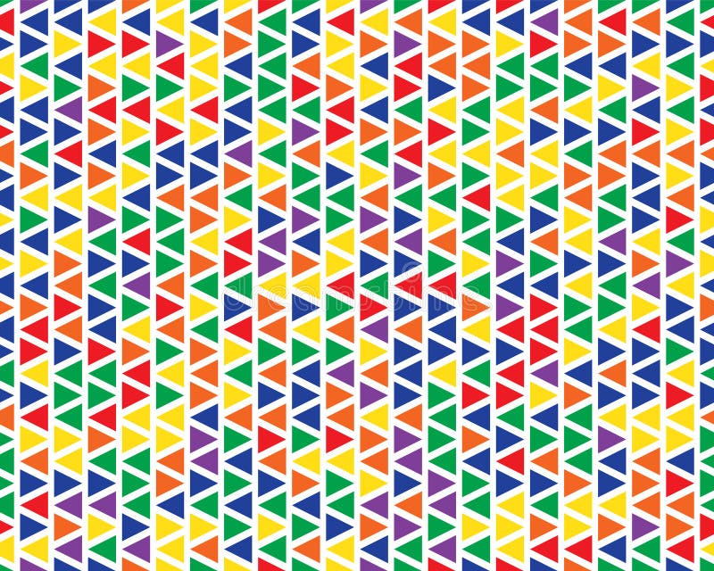 Abstract Triangle Pattern Seamless Rainbow Colors Stock Vector ...