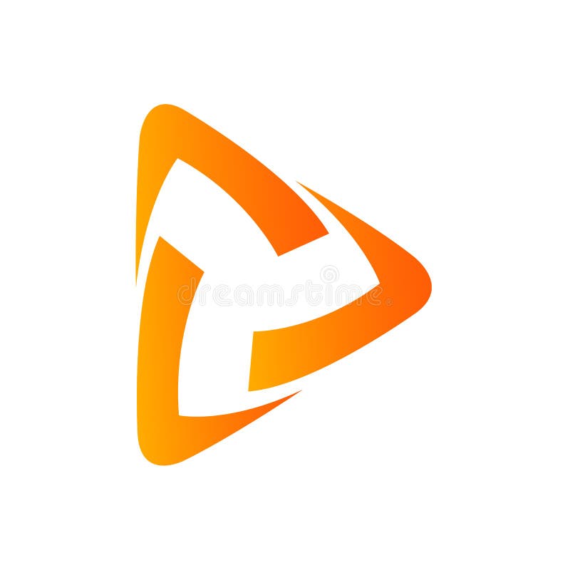 Triangle Play Stylish Logo Icon Stock Vector - Illustration of design ...