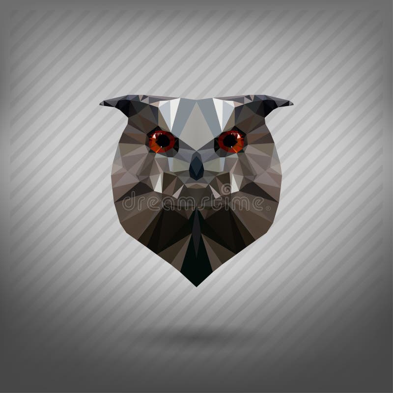 Abstract Triangle Polygonal Animal Owl Stock Vector - Illustration of ...