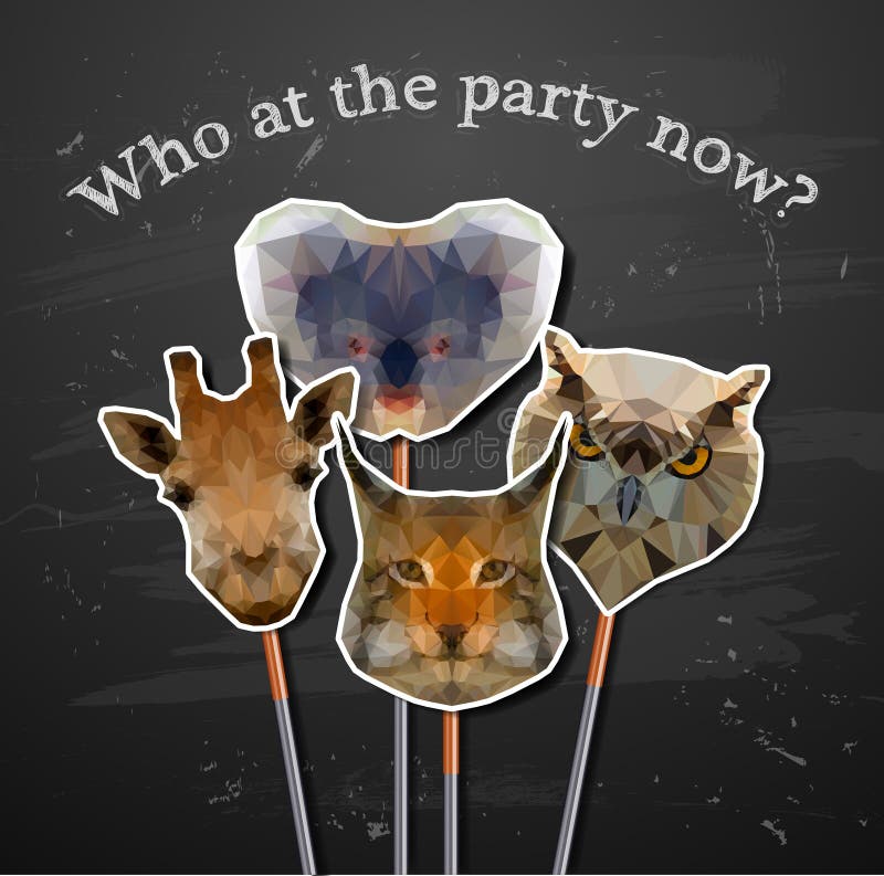 Abstract Triangle Polygonal Animal Set Stock Illustration ...