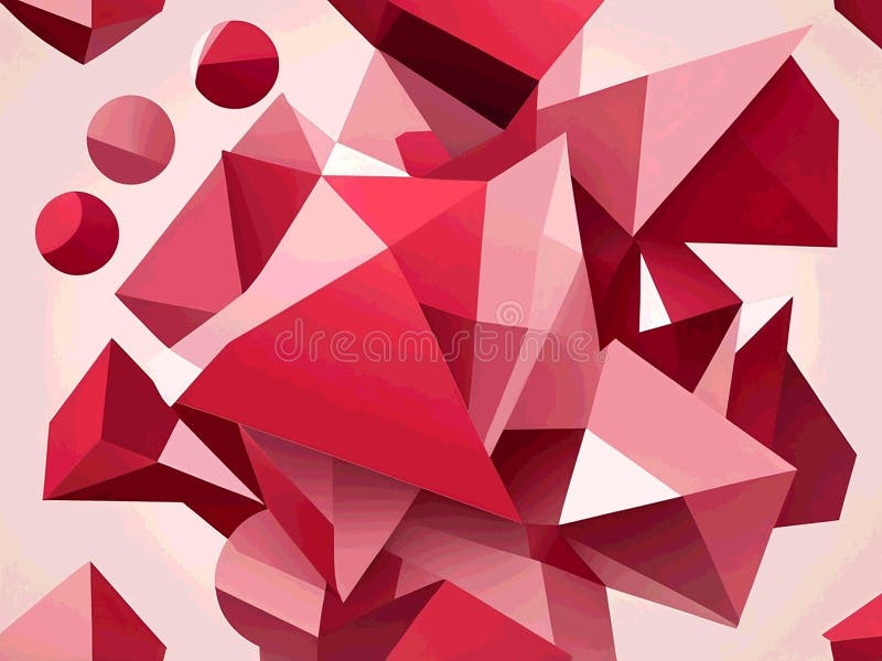 Abstract Triangle Red Pink Shape Background Illustration Art Stock ...