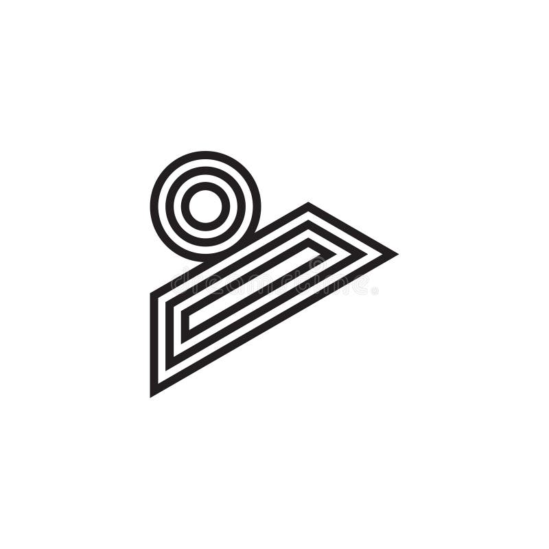 Abstract Triangle Right Arrows Stripes Geometric Logo Vector Stock ...