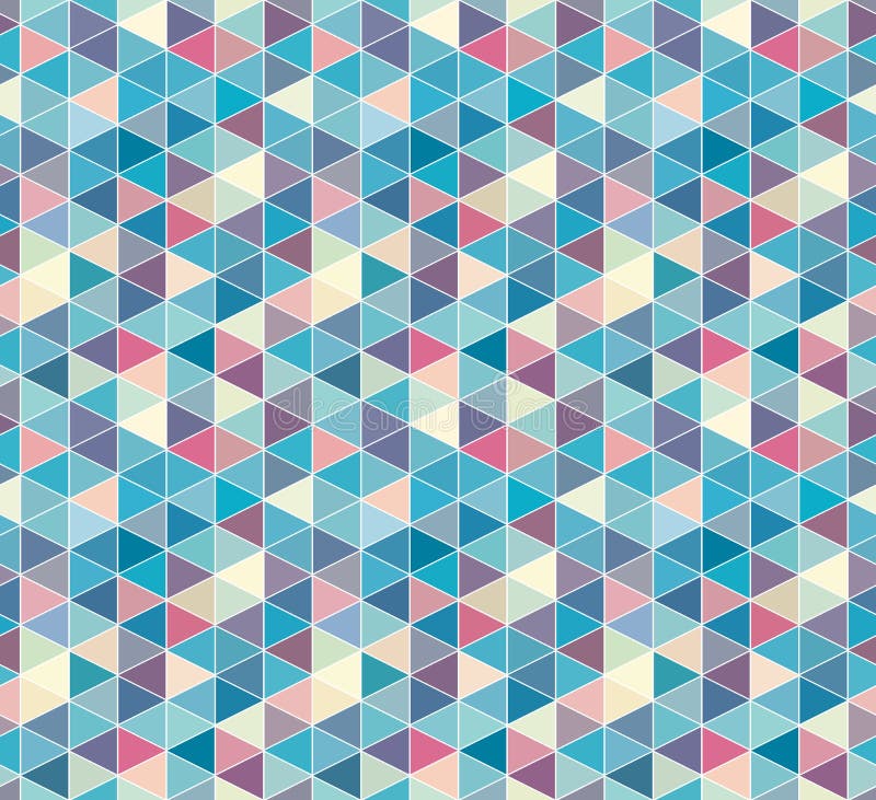 Abstract Triangle Seamless Pattern, Isometric Grid Background Stock ...