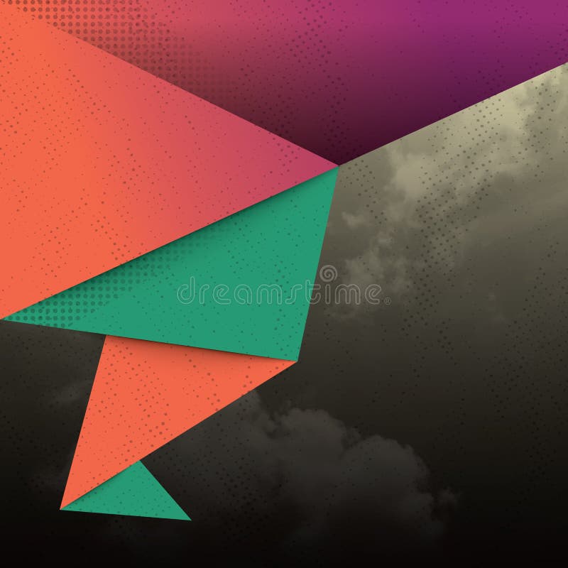 Abstract Triangle Design Vector Template Layout for Magazine Stock ...