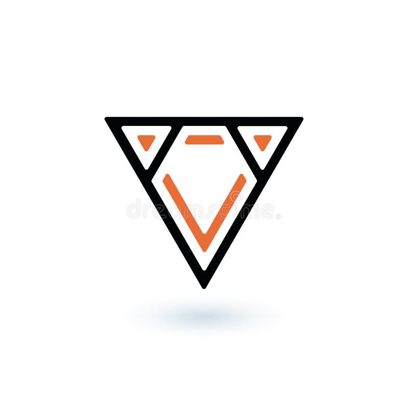 Abstract Triangle Shape Logo on White Background Stock Vector ...