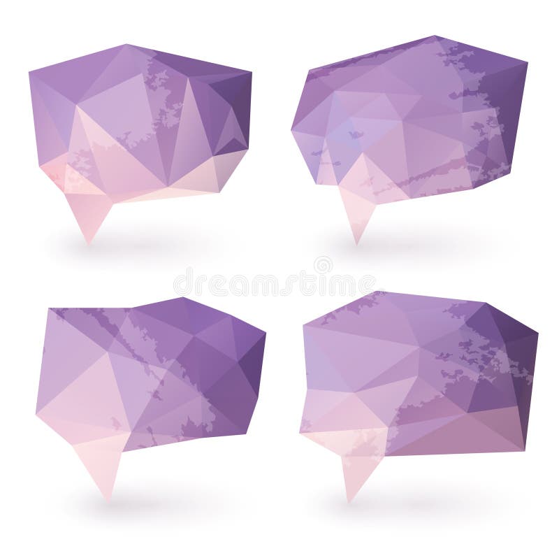 Abstract Triangle Speech Bubbles Stock Vector - Illustration of element ...