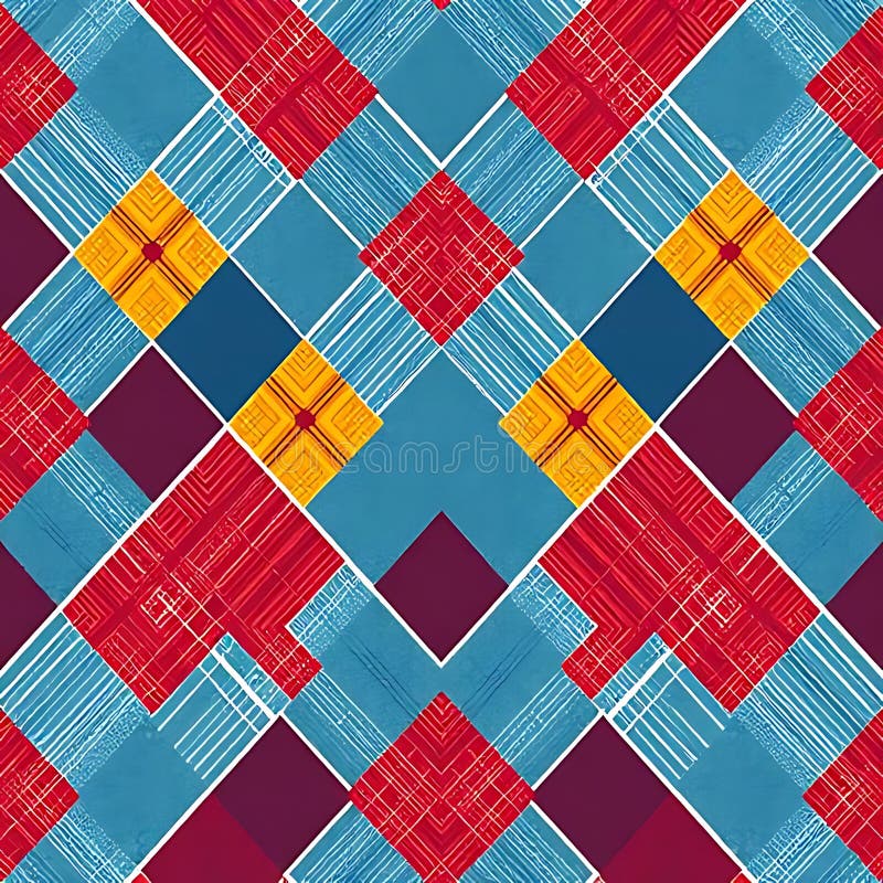 Abstract Triangle and Square Design with Bold Colors Stock Illustration ...