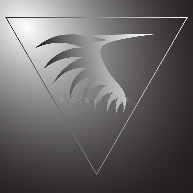Abstract Triangle and Stylized Bird Flight Logo Stock Illustration ...