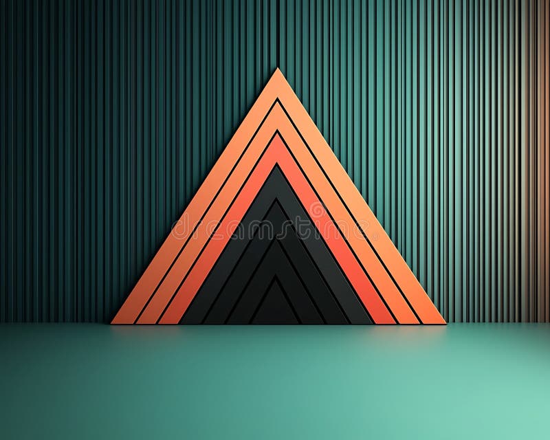 Abstract Triangle on a Vertical Wall Stock Image - Image of empty ...