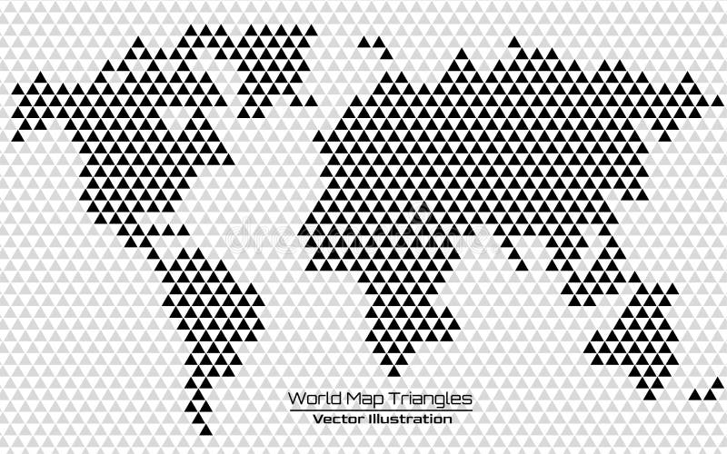 Triangle World Map Illustration Stock Vector - Illustration of europe ...