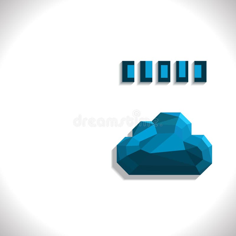 Abstract Triangles Cloud Sign. Vector Stock Vector - Illustration of ...