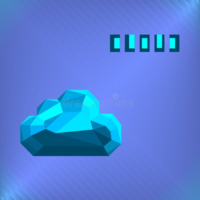 Abstract Triangles Cloud Sign. Vector Stock Vector - Illustration of ...