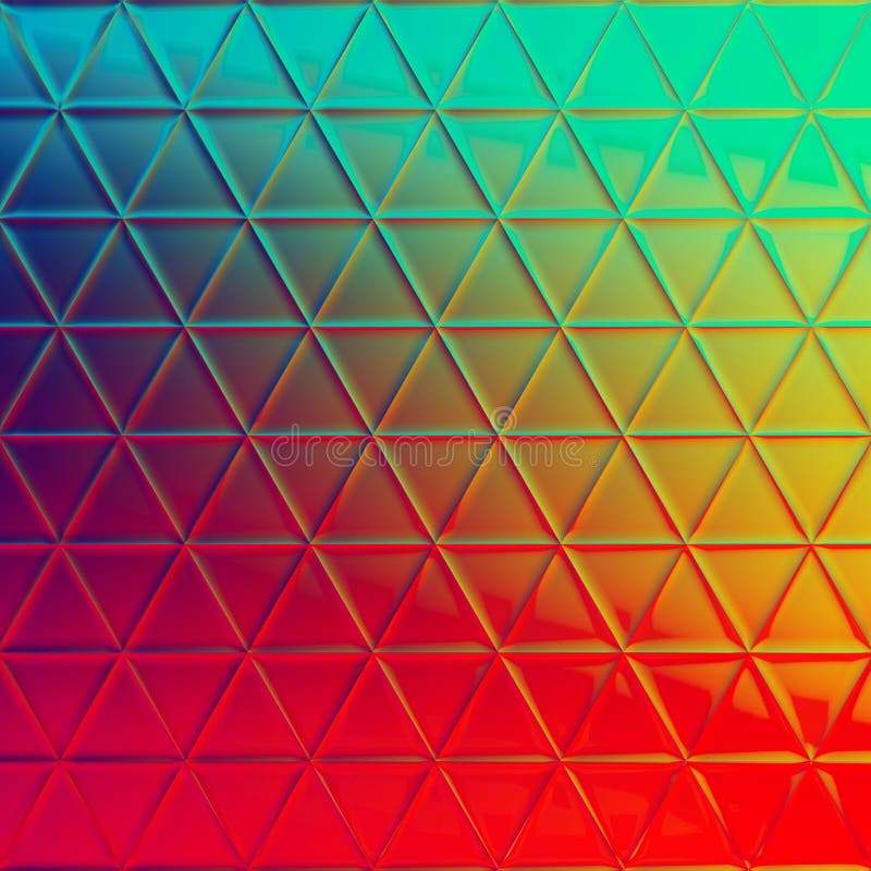 Abstract Triangles Distorted Wallpaper In Multiple Gradient Reflective ...