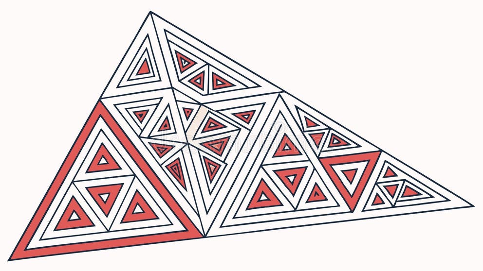 Abstract Triangles Geometric Pattern Vector Illustration. Complex ...