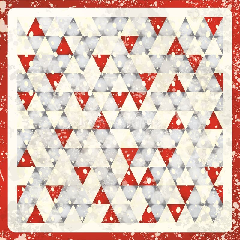 Abstract Triangles in Gray and Red Stock Vector - Illustration of ...