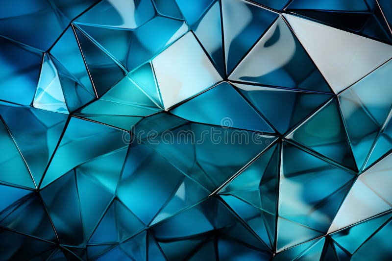 Abstract Triangles Harmonize Blue, Green, White, and Lively Cyan, a ...