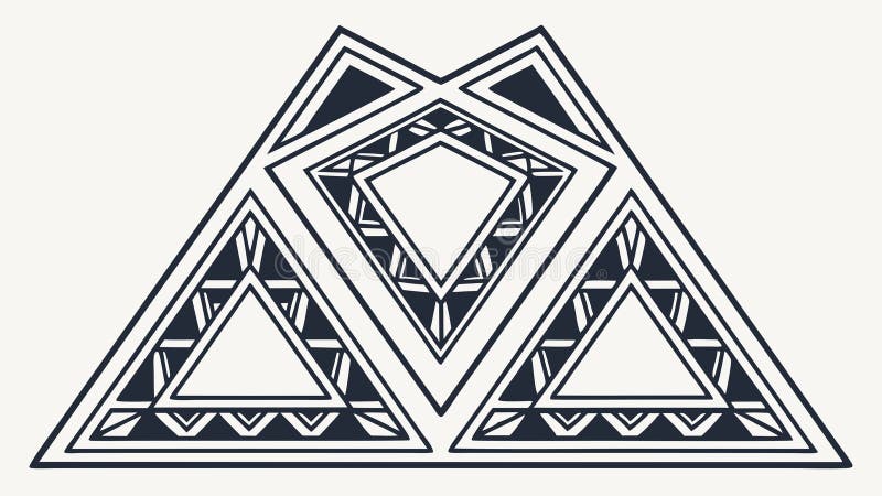 Abstract Triangles: Interlocking Geometric Pattern Design, Vector ...