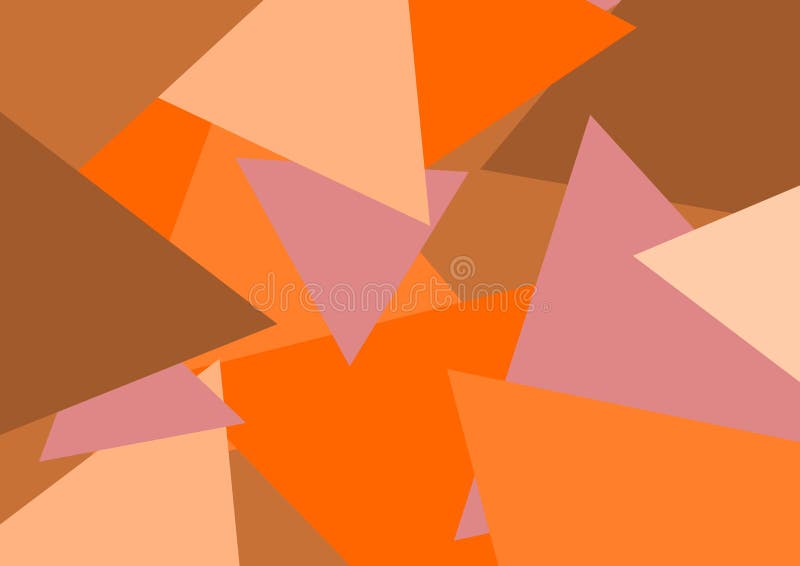 Abstract Triangles Pattern Background Orange Color Tone Stock Vector ...