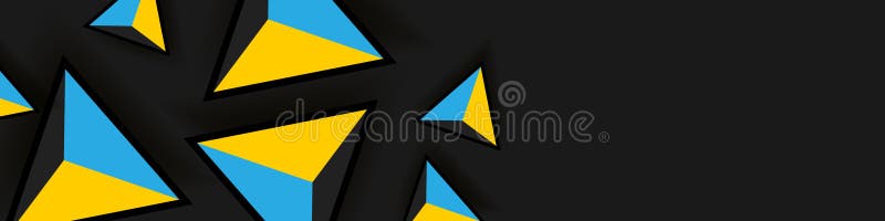 Abstract Triangles Pattern. Color Triangles on Black Background. Modern Horizontal Cover, Banner ...