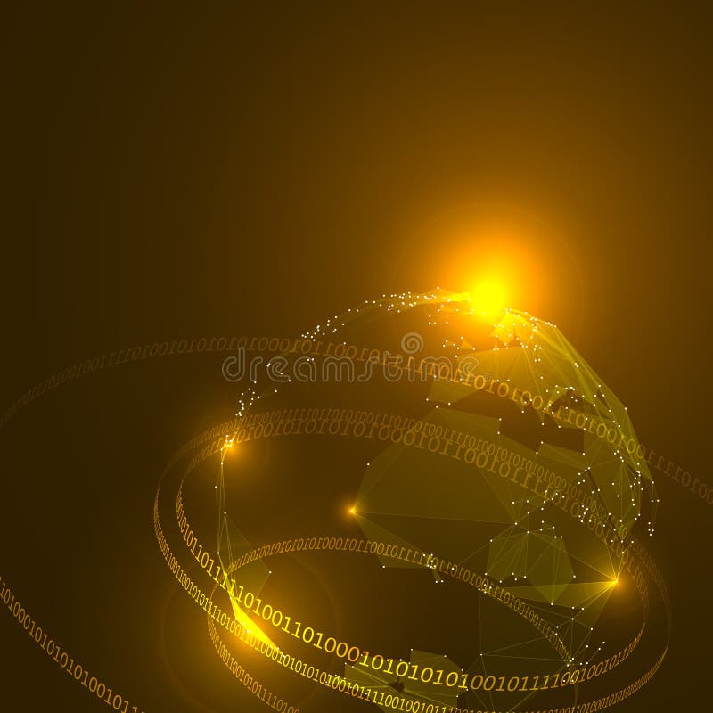 Abstract Triangles Planet Earth Stock Vector - Illustration of digital ...