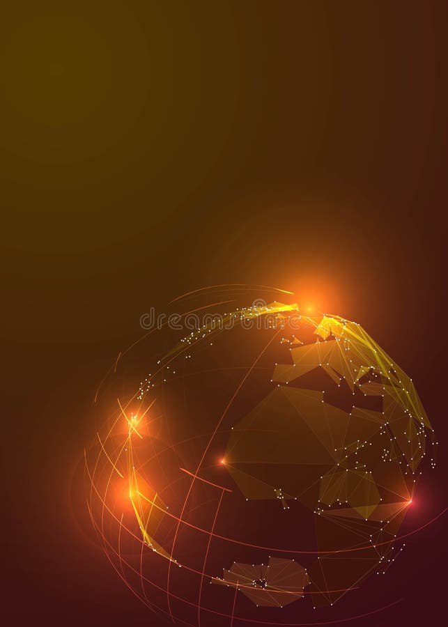 Abstract Triangles Planet Earth in Space. Stock Vector - Illustration ...