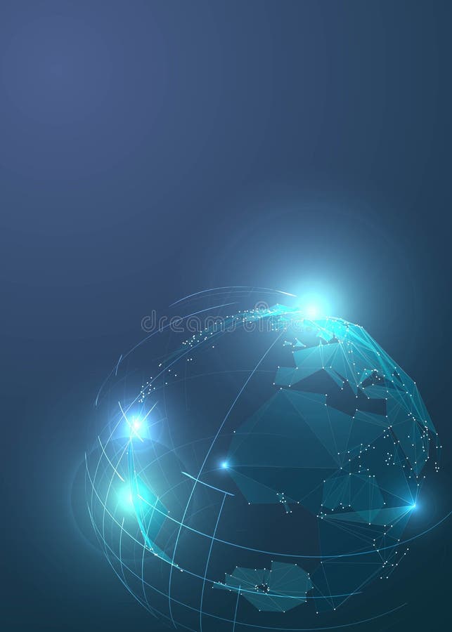 Abstract Triangles Planet Earth in Space. Stock Vector - Illustration ...