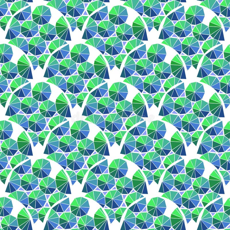 Abstract Triangles in Round. Colorful Vector Seamless Pattern Stock ...
