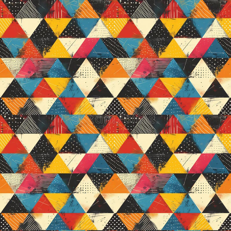 Abstract Triangles with Fruits Inside Stock Photo - Image of abstract ...