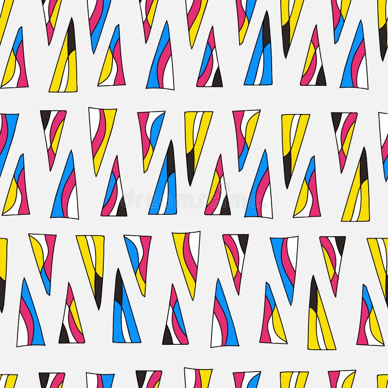 Abstract Triangles Seamless Pattern. Stock Vector - Illustration of ...