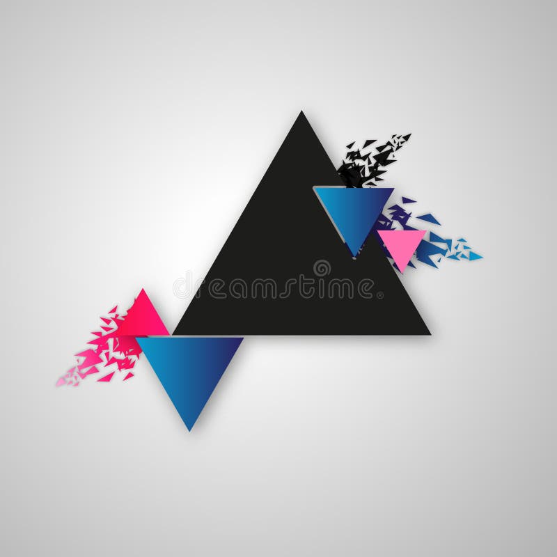 Abstract Triangles Text Box Design Vector Stock Vector - Illustration ...