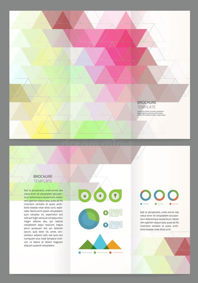 Abstract Triangles Vector Brochure Template Stock Vector - Illustration ...