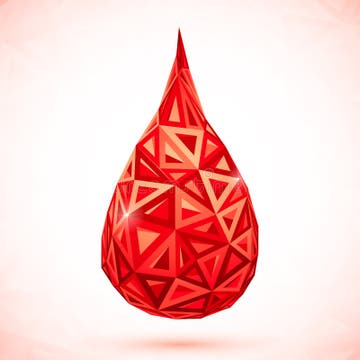 Abstract Triangles Vector Drop of Blood Stock Vector - Illustration of ...