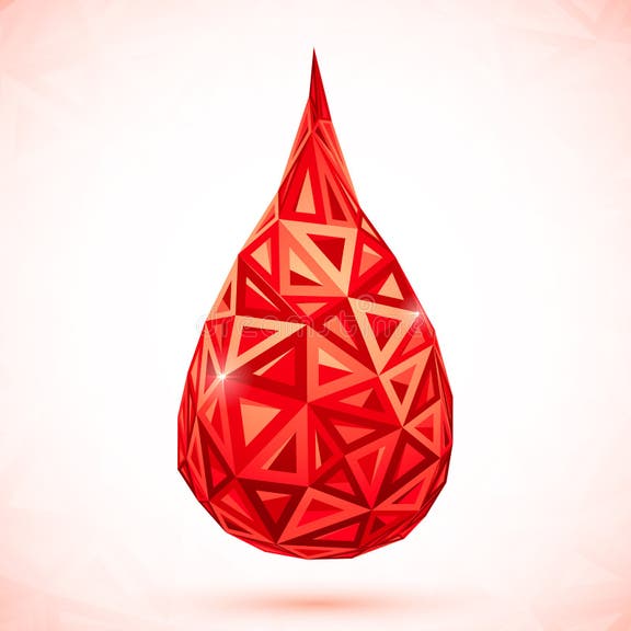 Abstract Triangles Vector Drop of Blood Stock Vector - Illustration of ...